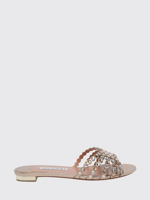AQUAZZURA Embellished Heeled Sandals - Gold