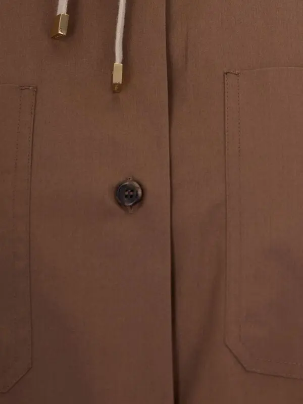 Max Mara Casual Cotton Shirt With Pussybow Collar - Hazel