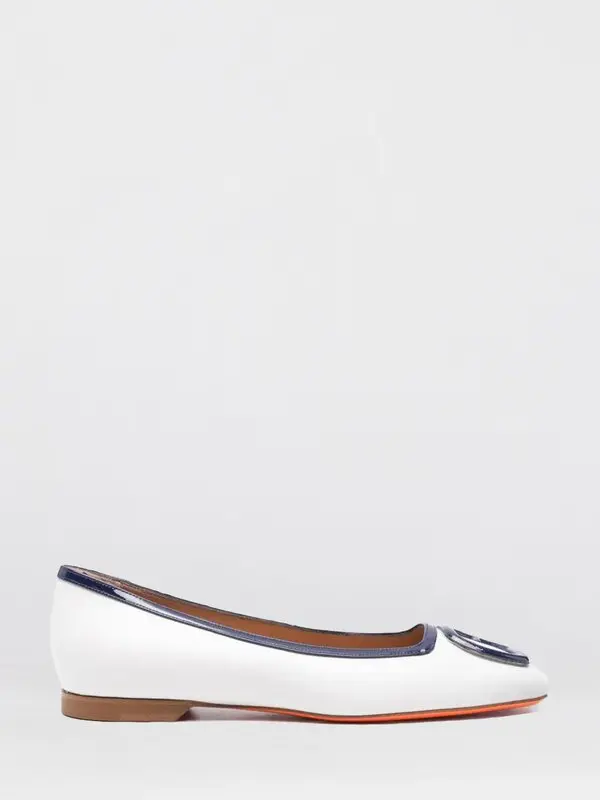 Santoni Leather Ballerinas