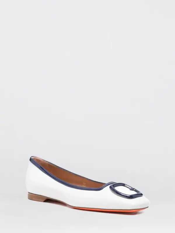 Santoni Leather Ballerinas