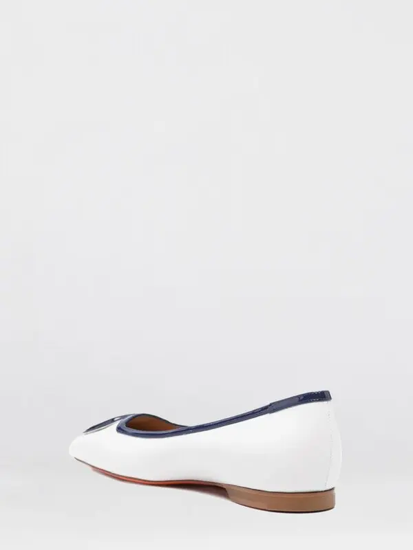 Santoni Leather Ballerinas