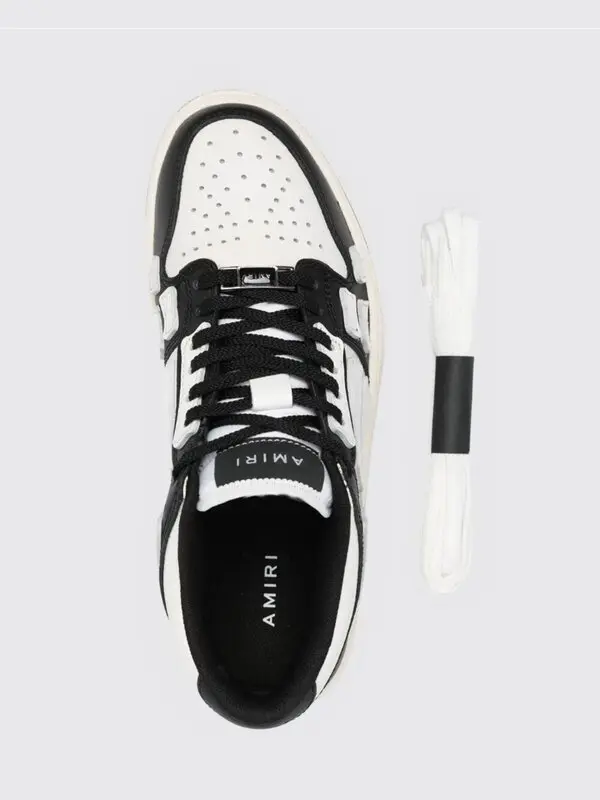 Amiri Skel Low Top Leather Sneakers - Black