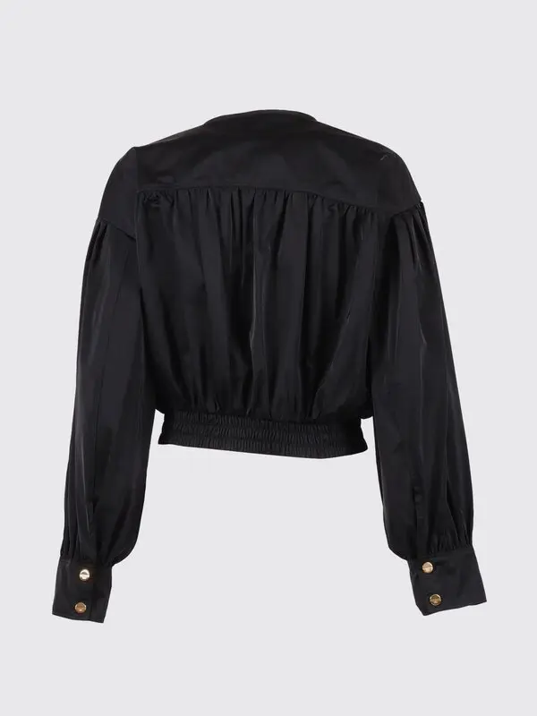 Elisabetta Franchi Technical Fabric Bomber Jacket - Black