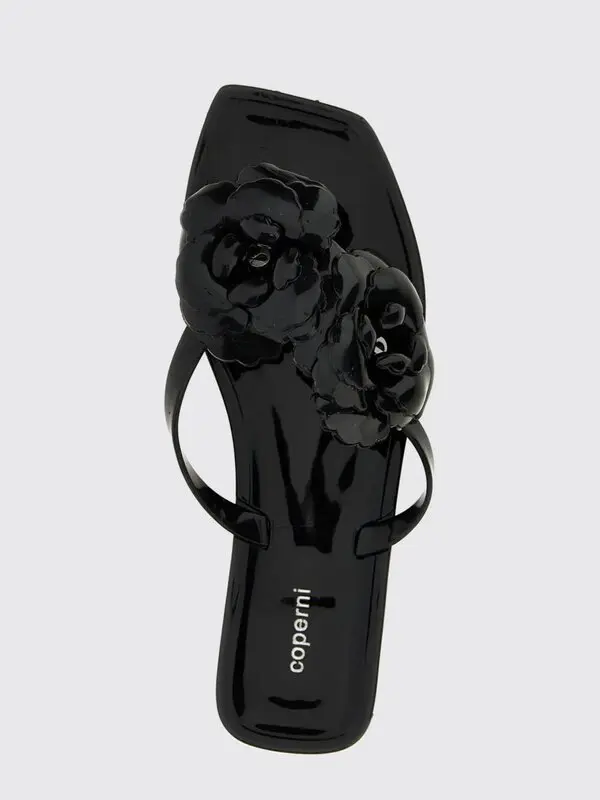 Coperni Flower Pvc Thong Sandals - Black