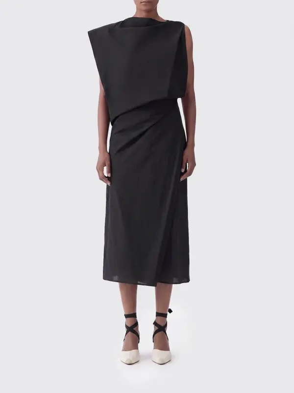 Jacquemus One-shoulder Midi Dress - Black