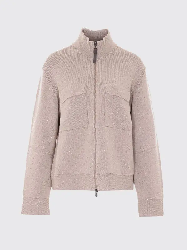 Brunello Cucinelli Ribbed Zip-up Sweater With Pockets