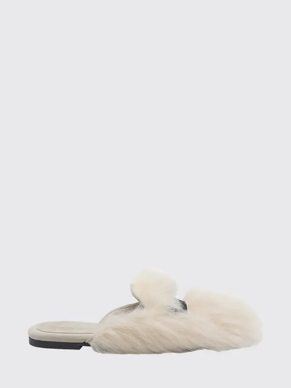 Dolce & Gabbana Shearling Slippers - Beige