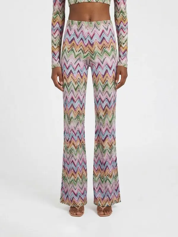 Missoni Zigzag Knit Flare Pants - Multicolor