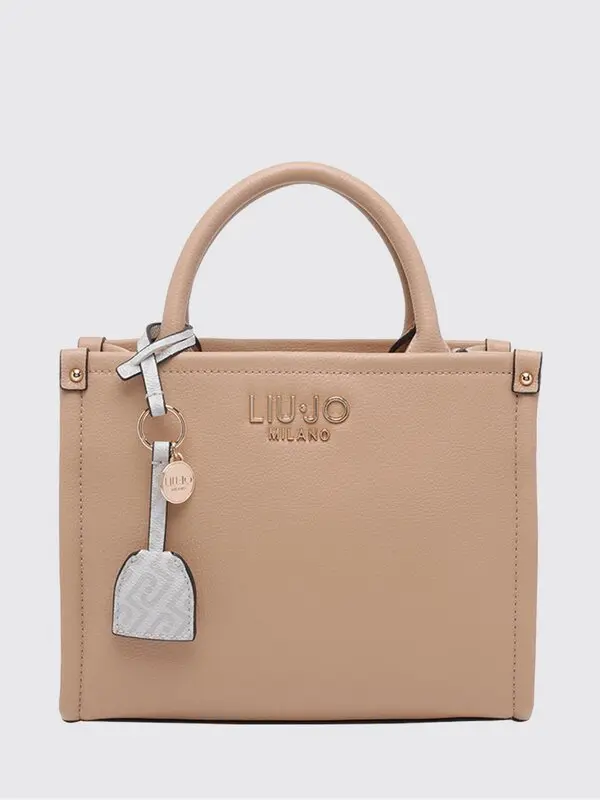 Liu Jo Ridhi Grained Faux Top Handle Bag With Shoulder Strap - Beige