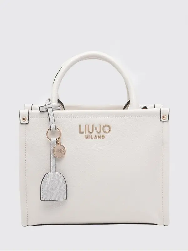 Liu Jo Ridhi Grained Faux Top Handle Bag With Shoulder Strap - White