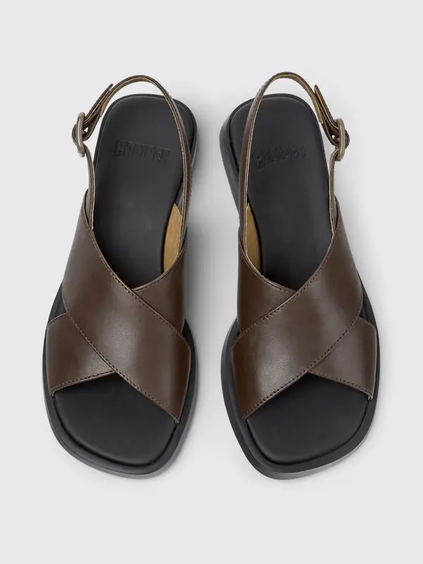 Camper Dana Leather Sandals - Brown