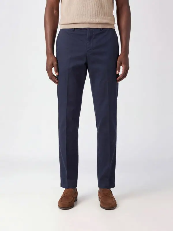 PT TORINO Cotton Blend Chino Trousers - Blue