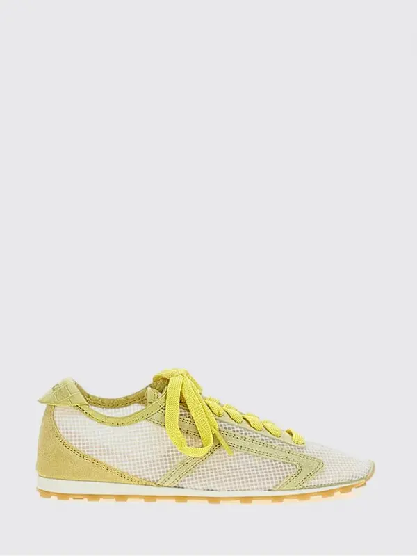 Jacquemus Les Tennis Mesh And Suede Lace-up Sneakers - Yellow