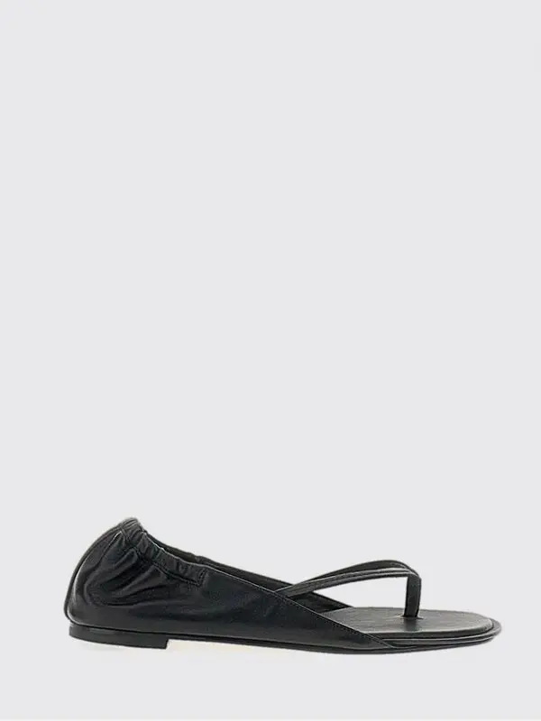 Jacquemus Leather Thong Sandals - Black