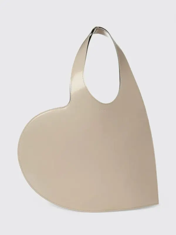Coperni Heart Leather Tote Bag - Nude