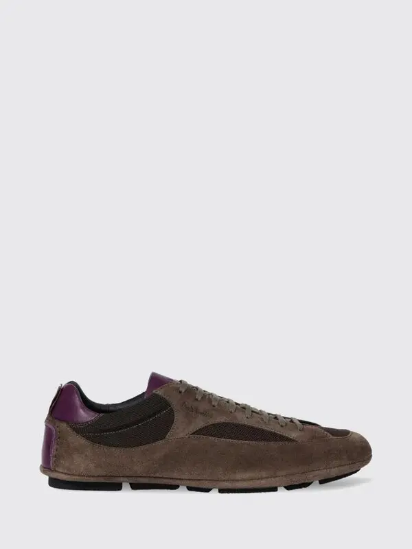 Paul Smith Suede And Mesh Lace-up Sneakers - Grey
