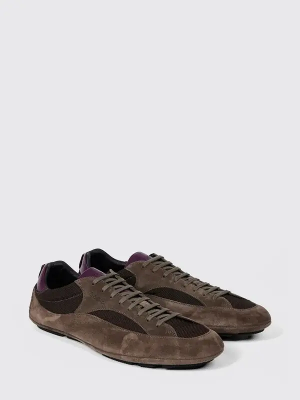 Paul Smith Suede And Mesh Lace-up Sneakers - Grey
