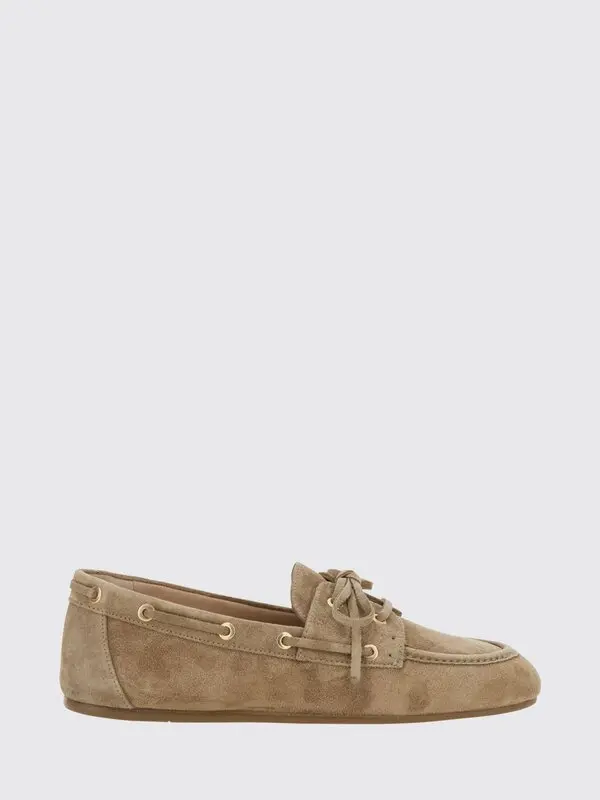STUART WEITZMAN Suede Calf Leather Loafers - Beige