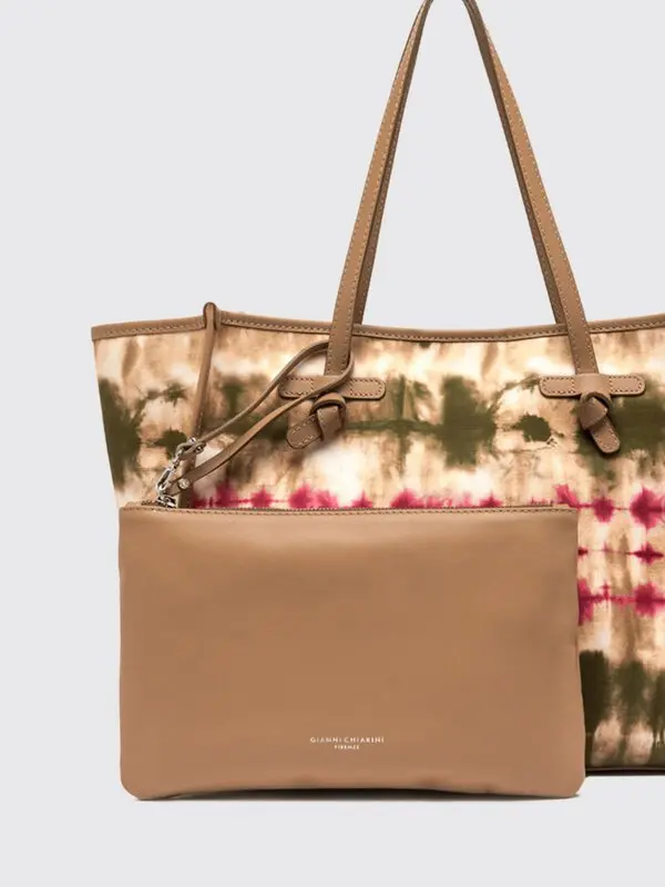 GIANNI CHIARINI Marcella Tie-dye Canvas Shoulder Bag - Earth