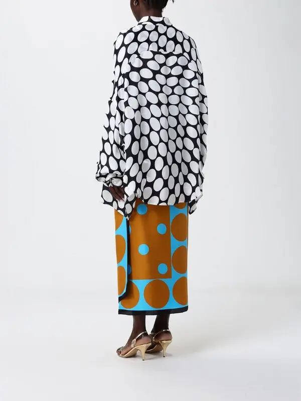 Dries Van Noten Oversized Polka Dot Shirt - Black