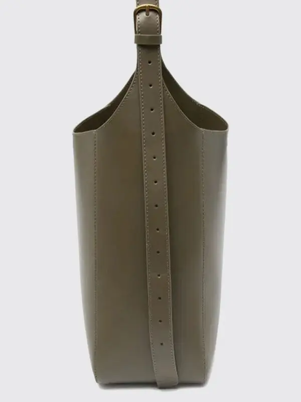 Soeur Uma Leather Shoulder Bag - Kaki