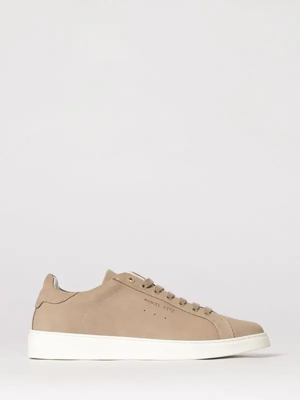 MANUEL RITZ Nubuck Leather Low Top Sneakers - Beige