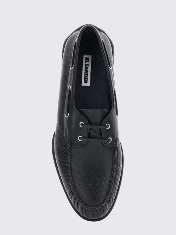 JIL SANDER Leather Loafers - Black