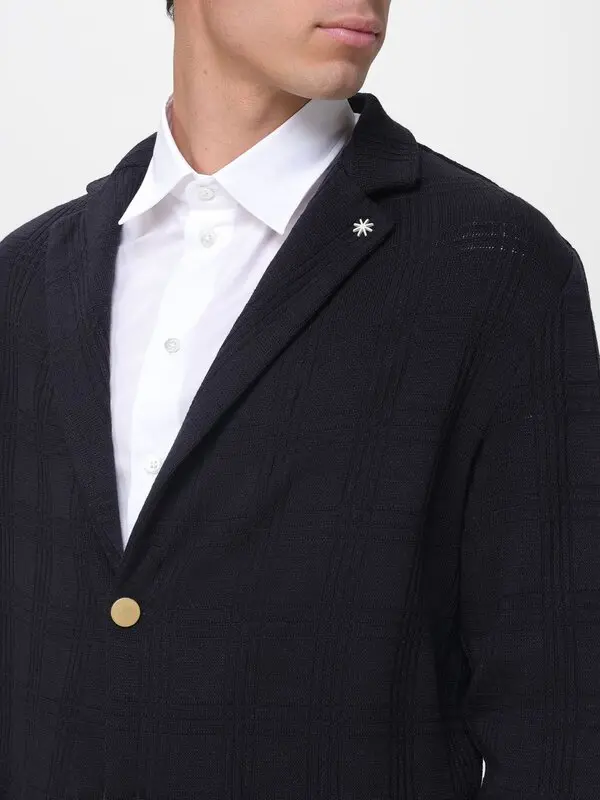 MANUEL RITZ Single Breasted Blazer - Blue