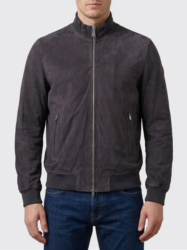 Peuterey Suede Bomber Jacket - Blue