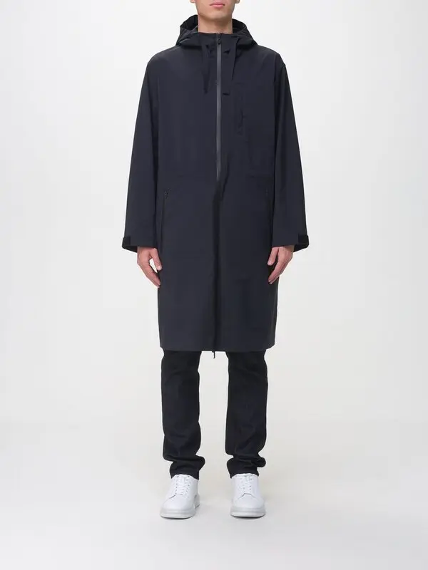 Emporio Armani Long Zip-up Jacket With Hood