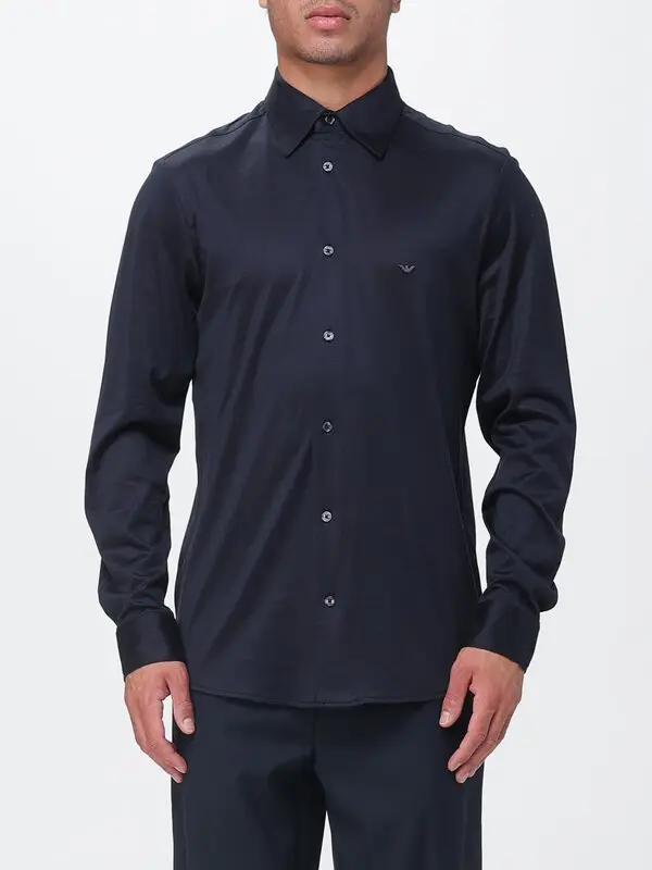 Emporio Armani Cotton Blend Shirt - Blue