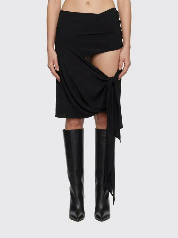 Attico Draped Knot Skirt