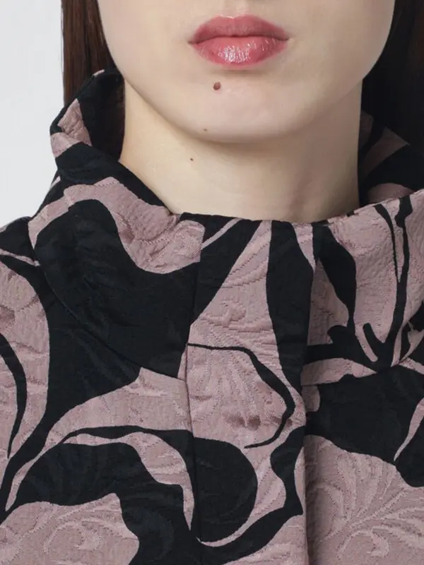 Dries Van Noten Floral Print Cotton Blend Bomber Jacket
