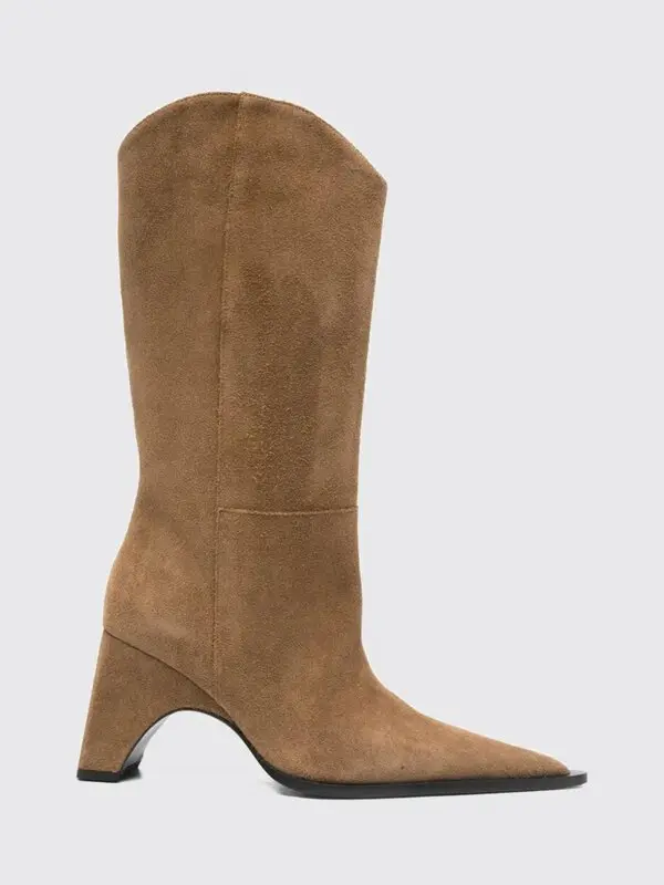 Coperni Suede Mid Calf Western Boots - Brown