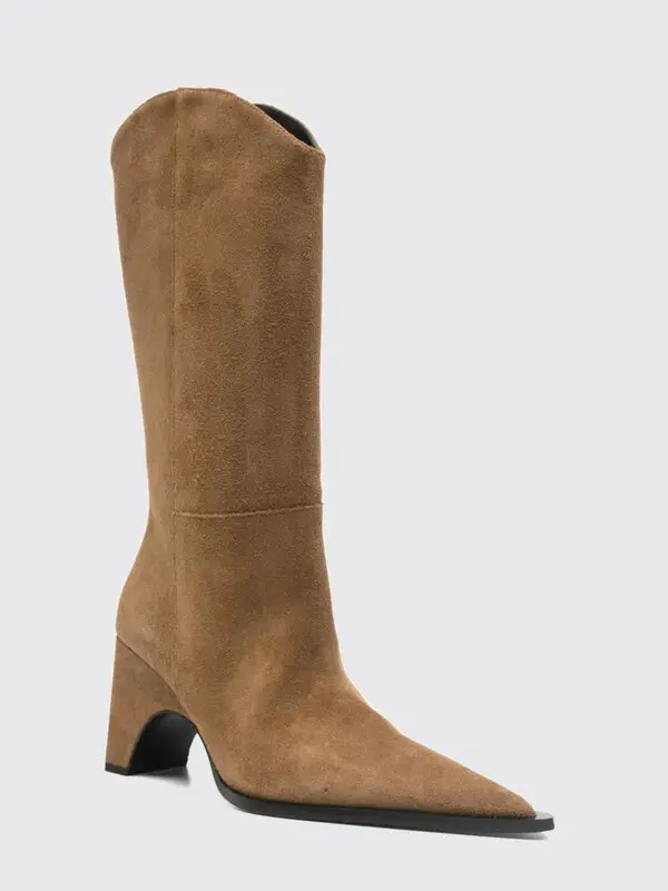 Coperni Suede Mid Calf Western Boots - Brown