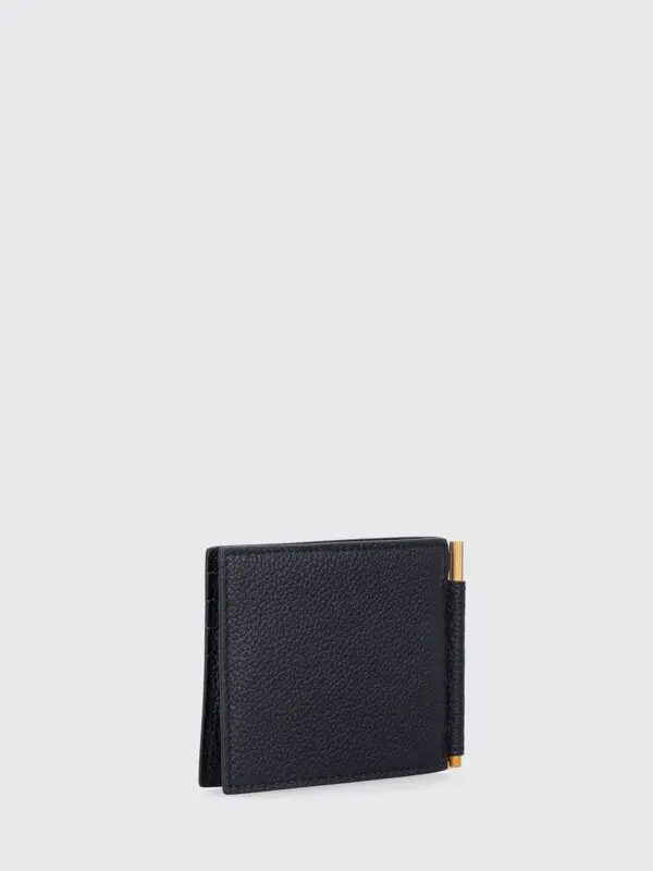TOM FORD Grained Calfskin Wallet With Money Clip