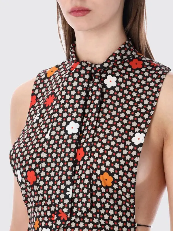 MAISON MARGIELA Sleeveless Floral Print Top