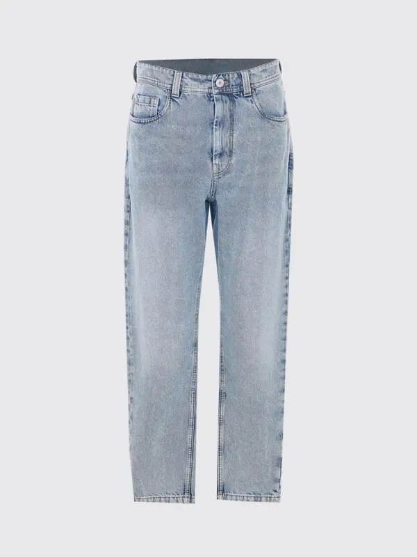 Brunello Cucinelli Straight Leg High Rise Cotton Jeans