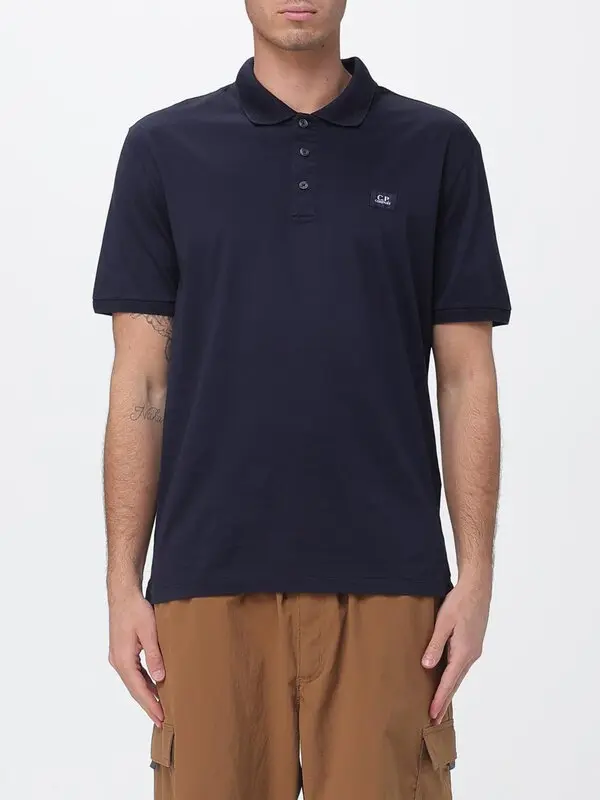 C.P. COMPANY Cotton Polo Shirt - Blue