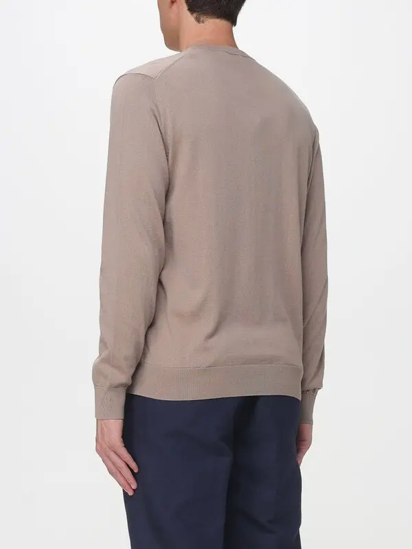 BALLANTYNE Diamond Pattern Cotton And Cashmere Pullover - Brown