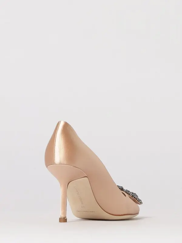 Manolo Blahnik Embellished Pumps - Nude