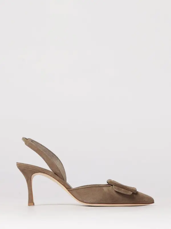 Manolo Blahnik Slingback Pumps - Dove Grey