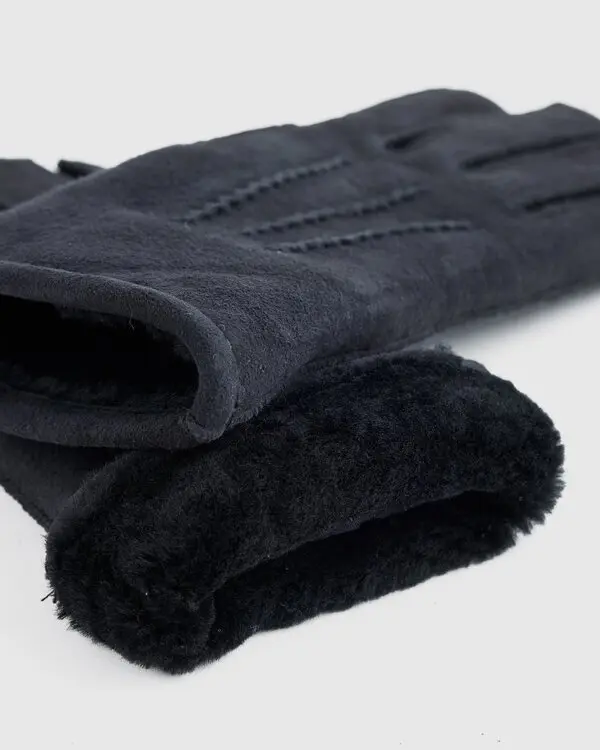 Quince Australian Shearling Gloves - Black
