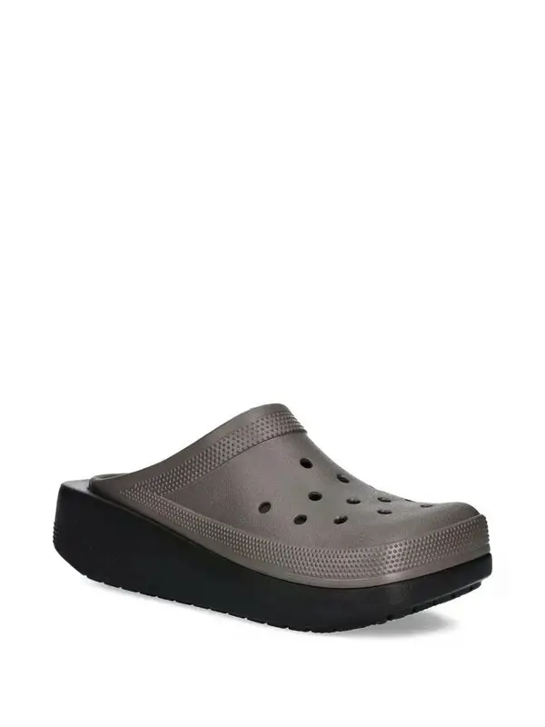 CROCS Perforated Platform Slippers - Grey