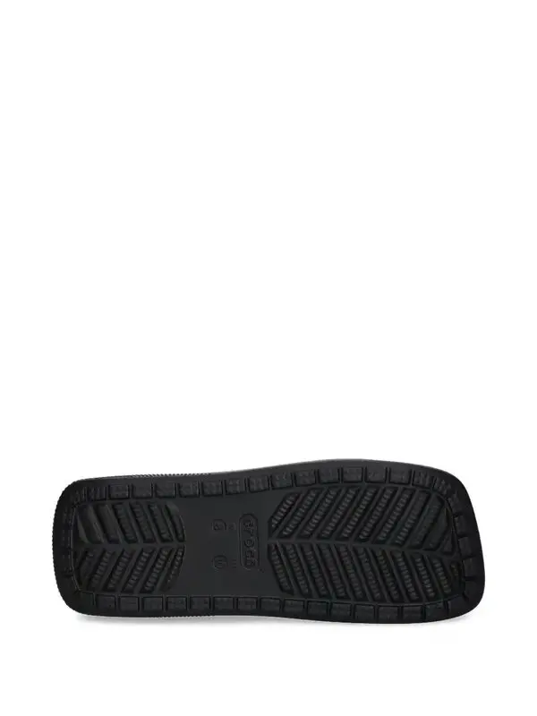 CROCS Perforated Platform Slippers - Grey