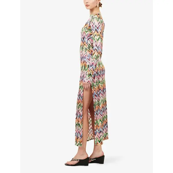 Missoni Chevron Open-back Knitted Maxi Dress
