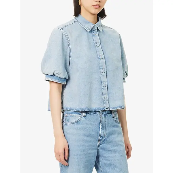 FRAME The Billow Sleeve Denim Shirt