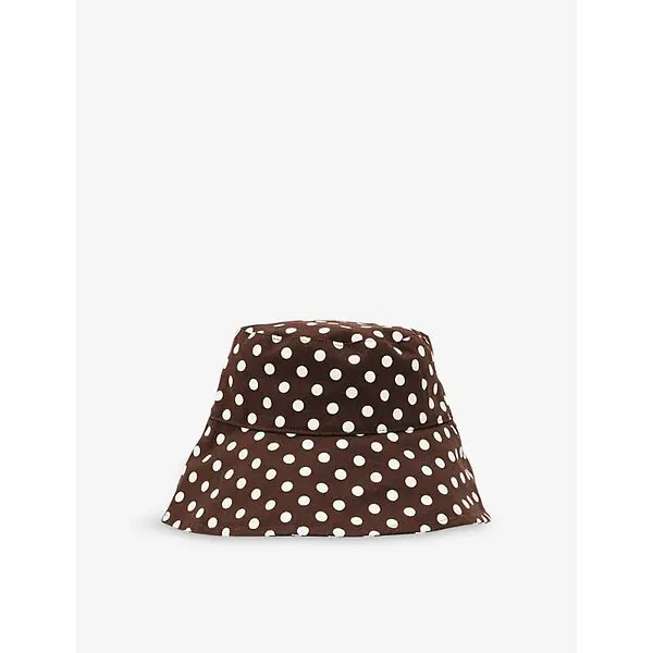 REISS Paloma Polka-dot Bucket Hat