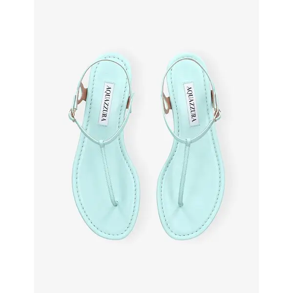 AQUAZZURA Almost Bare Leather Sandals - Pale Blue