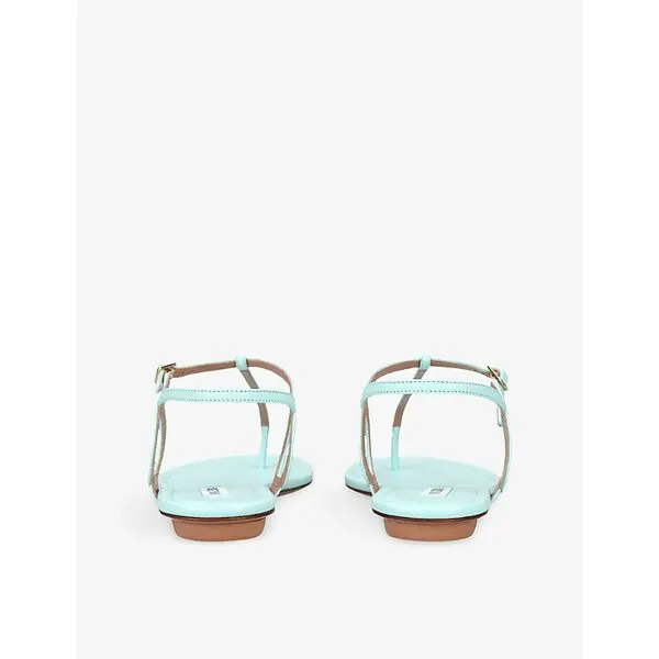 AQUAZZURA Almost Bare Leather Sandals - Pale Blue